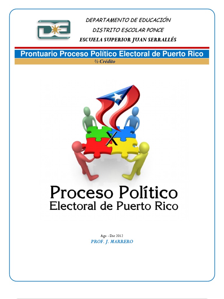 Prontuario+Proceso+Politico+Electoral+de+Puerto+Rico+2012 | Partidos ...
