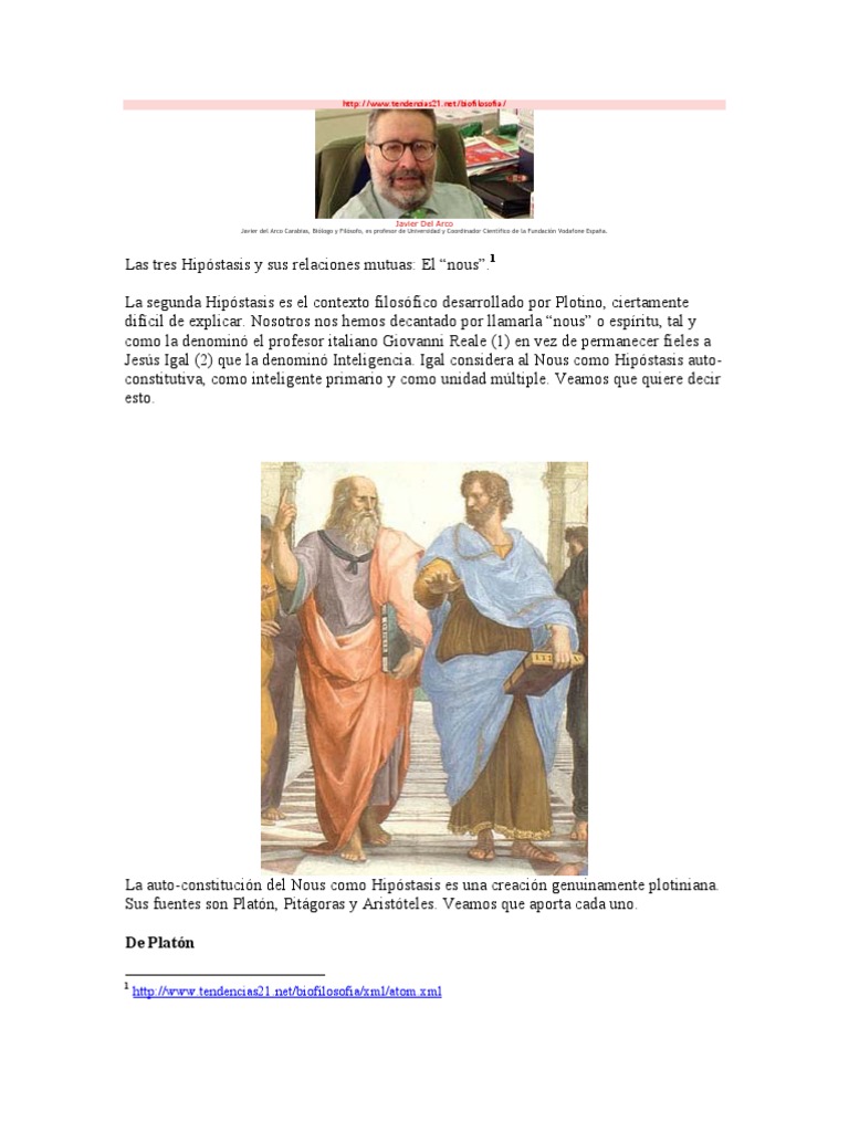 Las 3 Hipostasis | PDF | Platón | Aristóteles