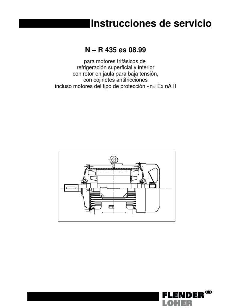 Instrucciones de Servicio Motores Loher | PDF | Aluminio | Engranaje