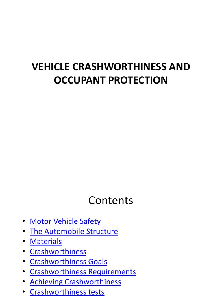 Vehicle Crashworthiness | Industries | Automotive Industry | Free 30 ...