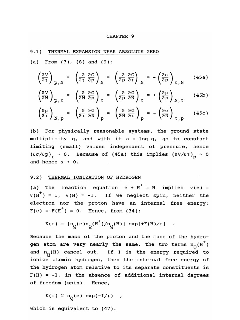 Kittel Thermal Physics Chap09 Solutions Manual | PDF