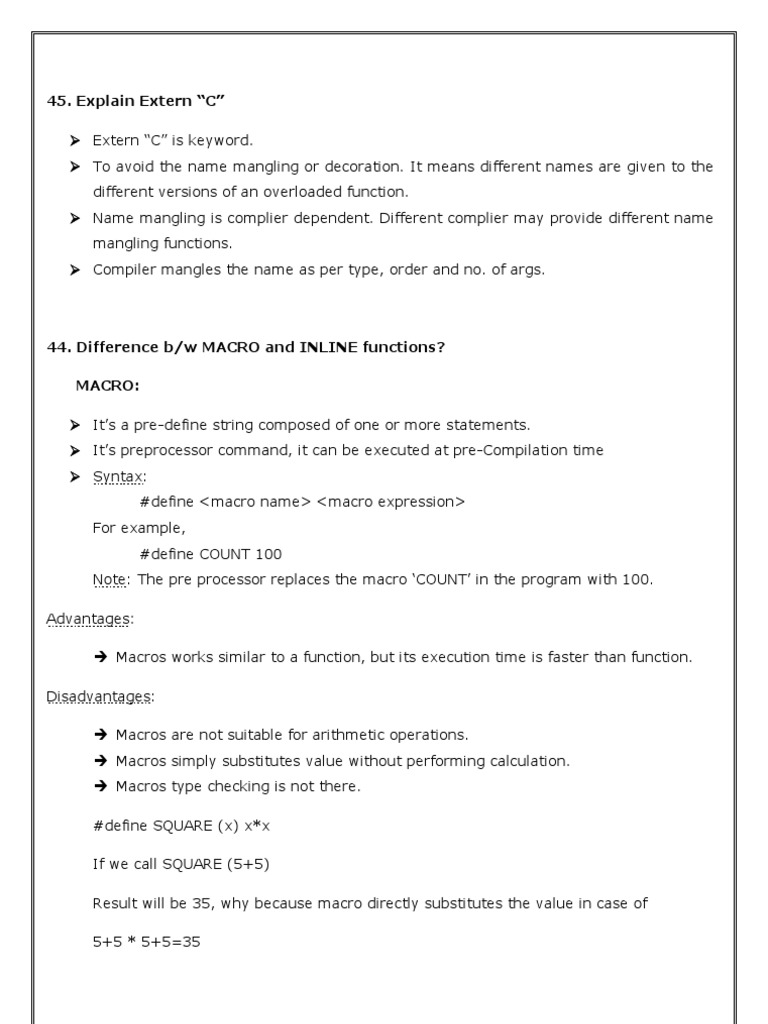 Explain Extern "C" | PDF | Variable (Computer Science) | Subroutine