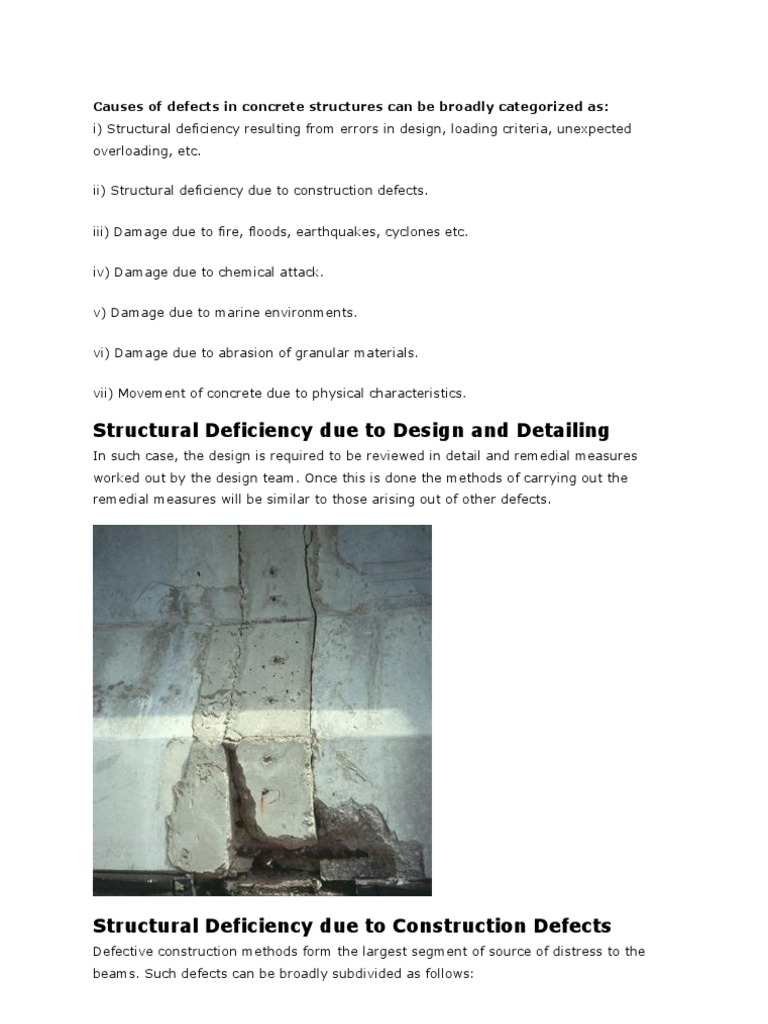 Causes of Defects in Concrete Structures | PDF | Construction Aggregate ...