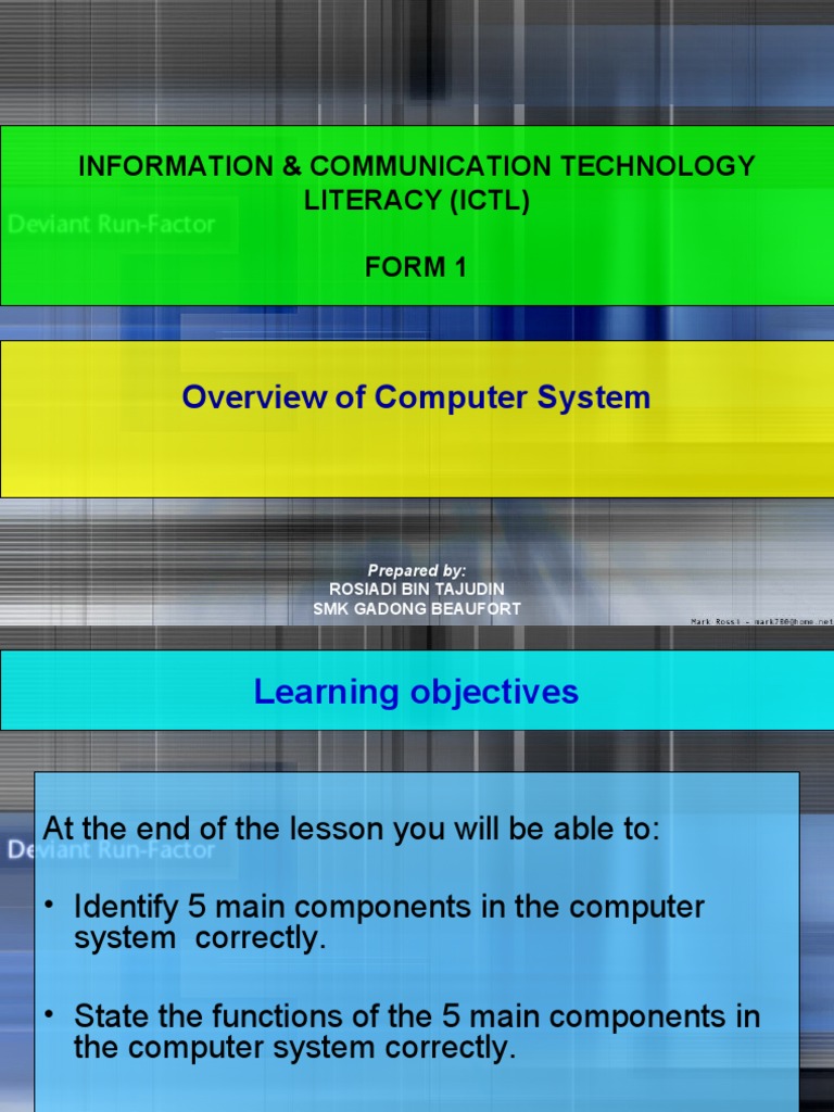 ICTL - Overview of Computer System | PDF | Computer Monitor | Input/Output