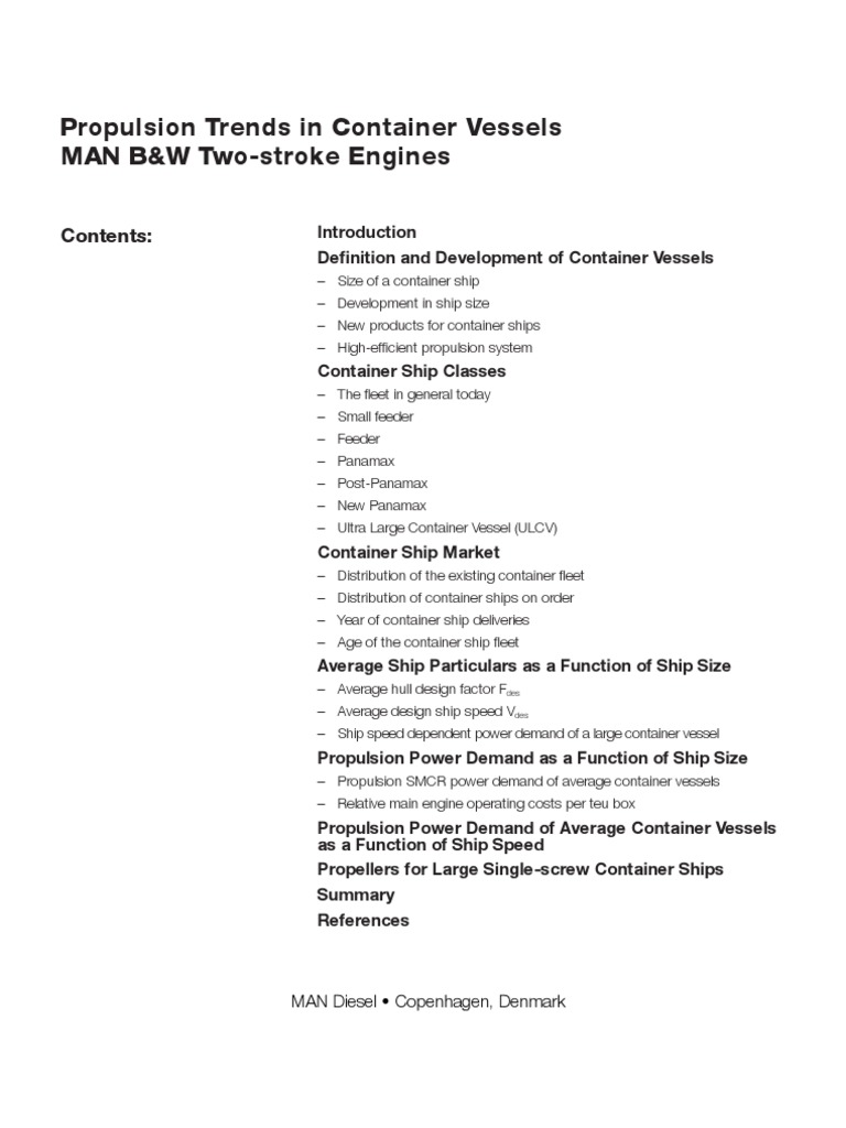 Container Ship Propulsion Trends | PDF | Containerization | Marine ...