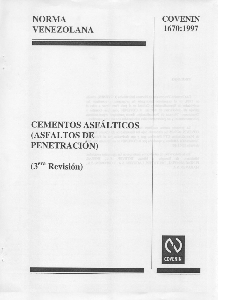 Covenin 1670-97 | PDF