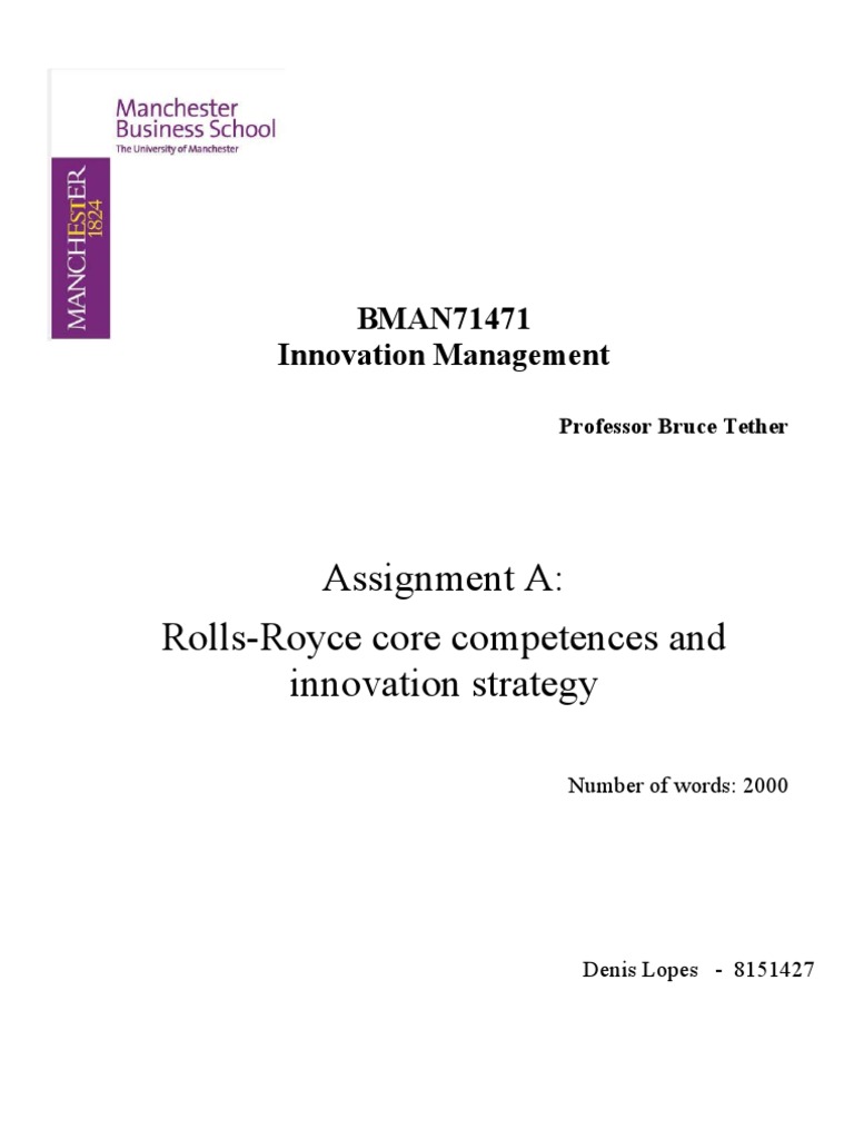 Rolls-Royce Core Competencies and Innovation Strategy Analysis | PDF ...