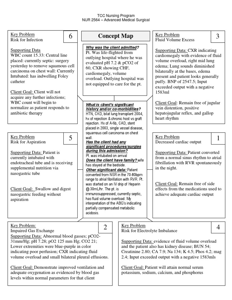 Careplan Concept Map | Heart | Sepsis