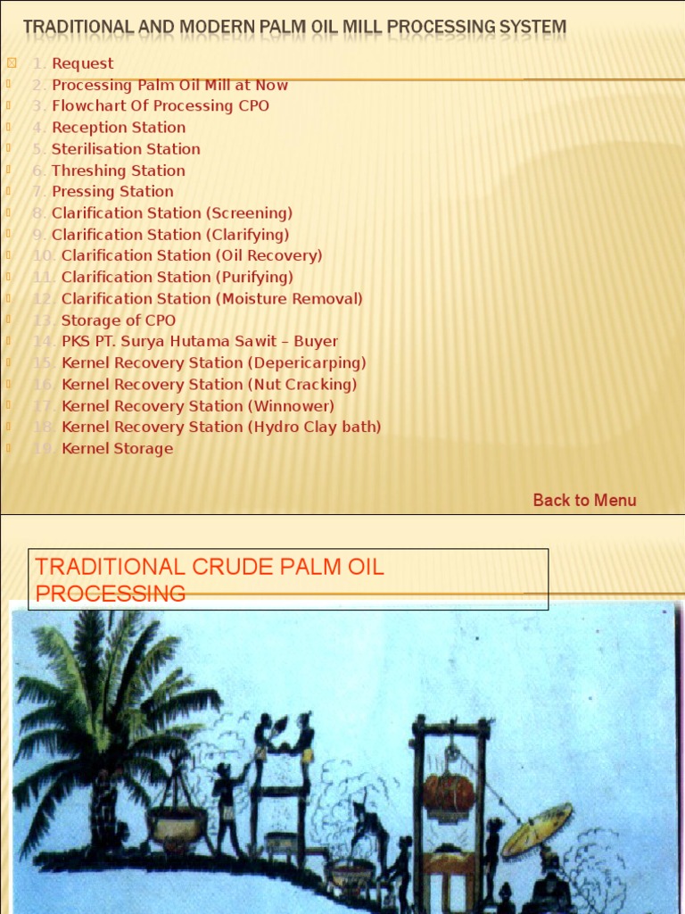 Palm Oil Milling Process Overview | PDF | Industries | Industrial Processes