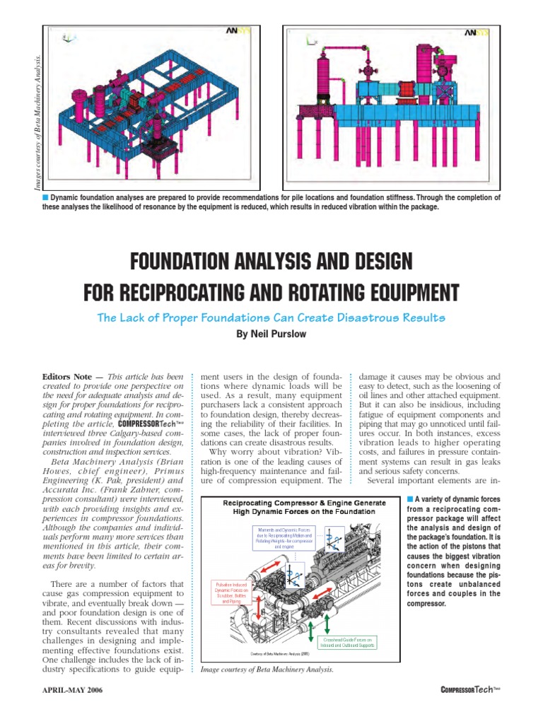 CT2 2006 Reprint Article Compressor Foundation Designs | PDF | Deep ...