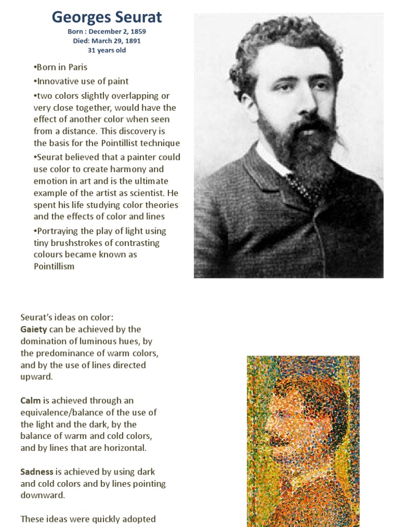 Georges Seurat: Pioneer of Pointillism | PDF