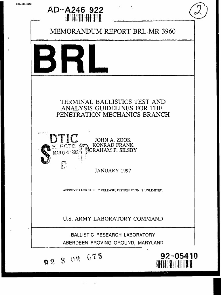 Terminal Ballistics | PDF | Hardness | Gun