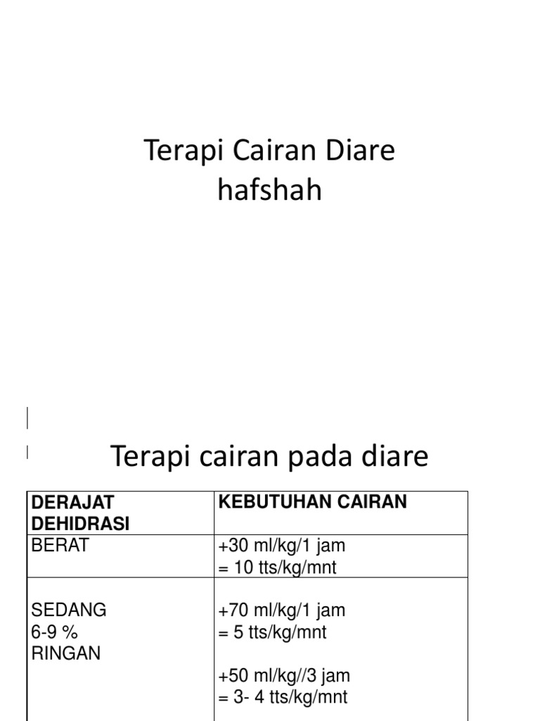 Terapi Cairan Diare | PDF