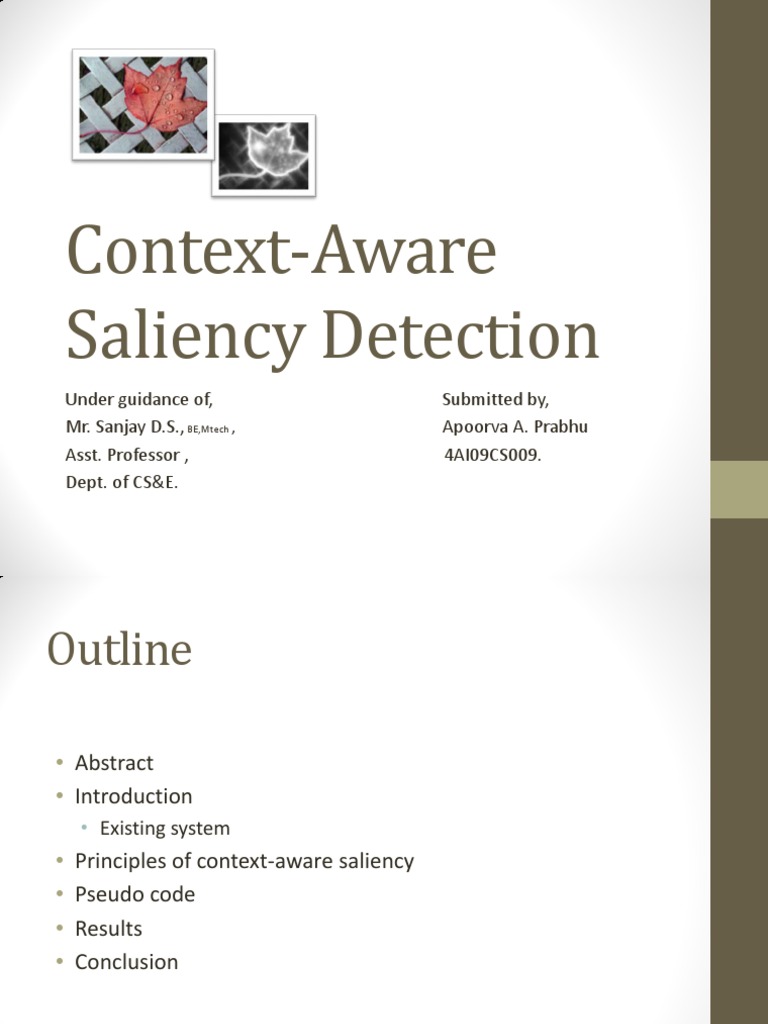 Context Aware Saliency Detection Pdf Attention Algorithms
