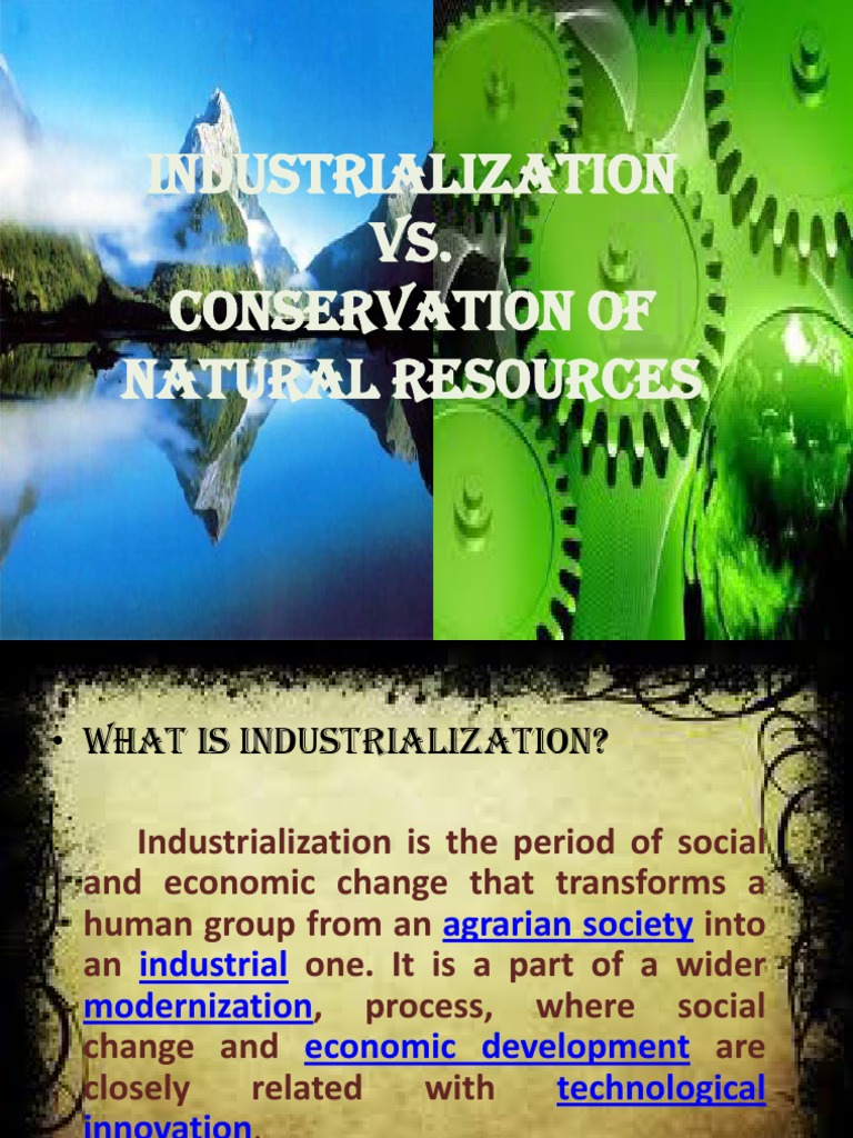 Industrialization VS. Conservation of Natural Resources | PDF