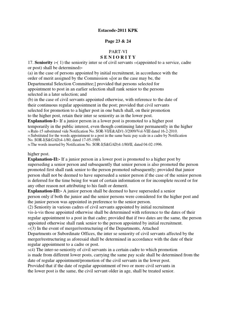 Extract From Estacode-2011 KPK | PDF | Civil Service | Appeal