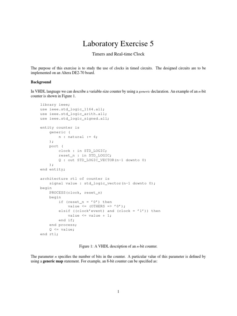 Lab5 VHDL PDF | PDF | Vhdl | Electronic Design