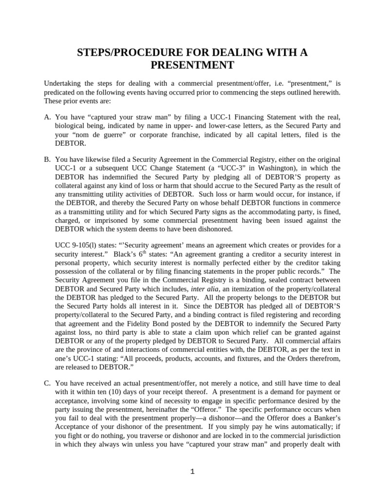 STEPS in Redemption Process | PDF | Negotiable Instrument | Security ...