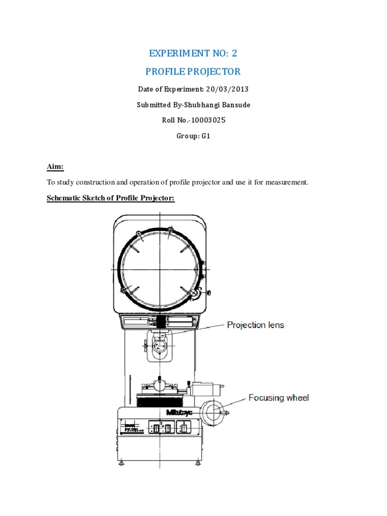 Profile Projector Measurement Study | PDF