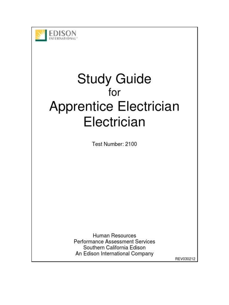 Apprentice Electrician (2100) | PDF | Multiple Choice | Test (Assessment)