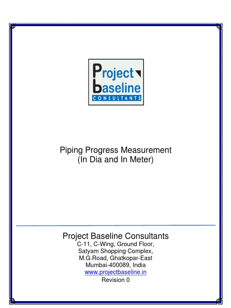 Piping Progress Measurement Guide | PDF