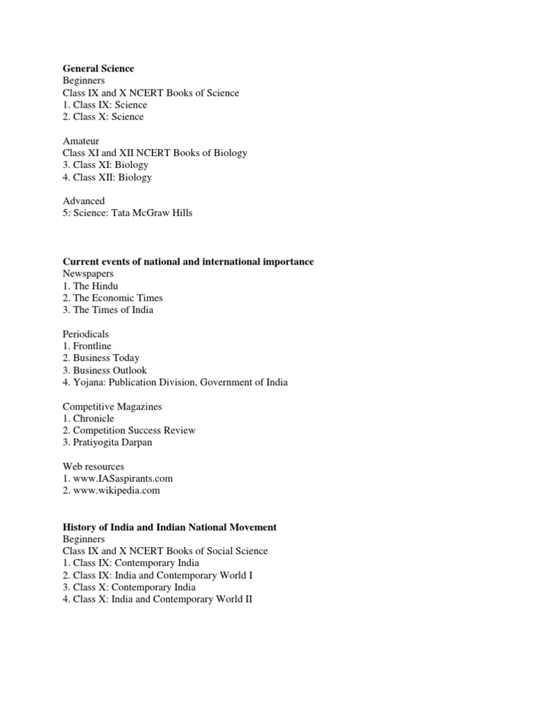 General Studies Books | PDF