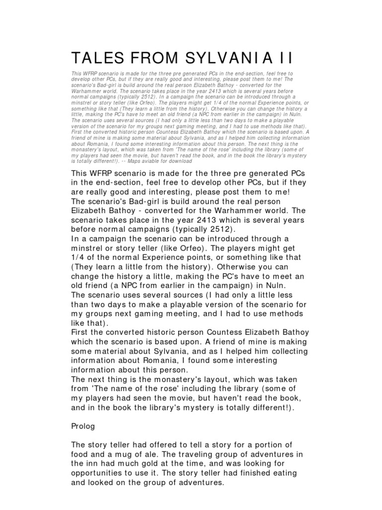 Tales From Sylvania II | PDF | Libraries | Vampires