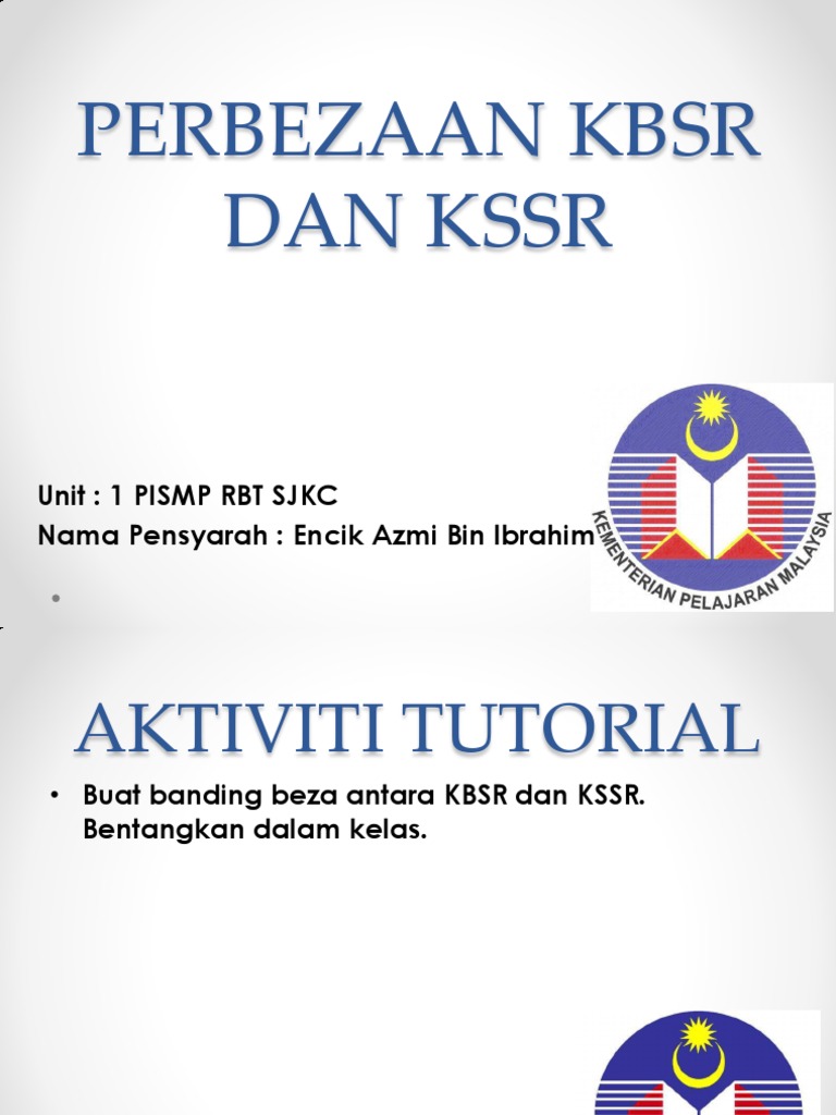 Perbezaan KBSR Dan KSSR | PDF