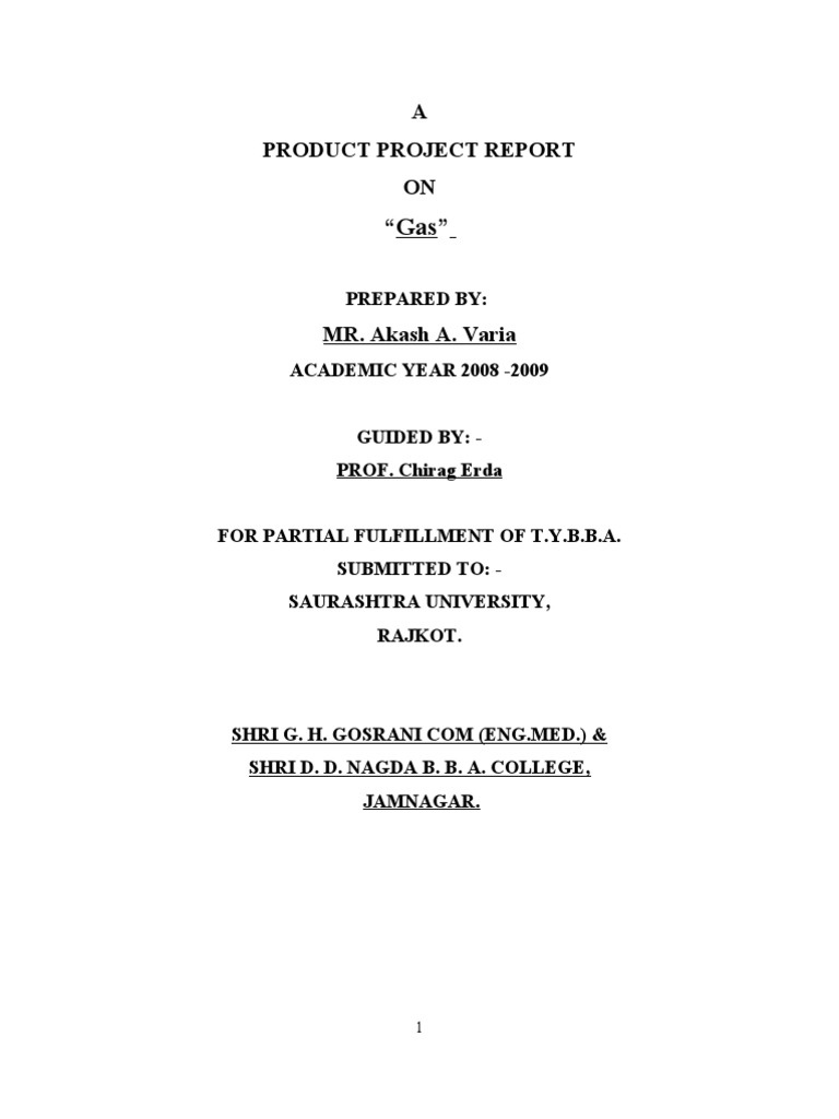 A Product Project Report ON: Prepared by | PDF | Atmosphere Of Earth ...