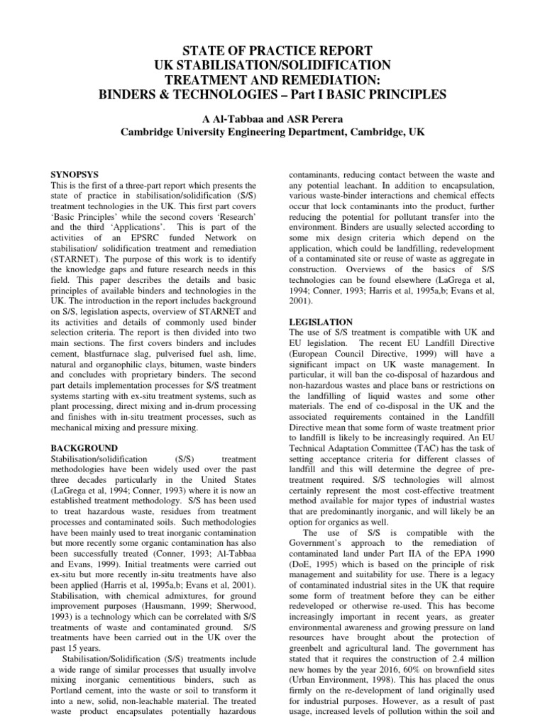Sop 1 | PDF | Environmental Remediation | Fly Ash
