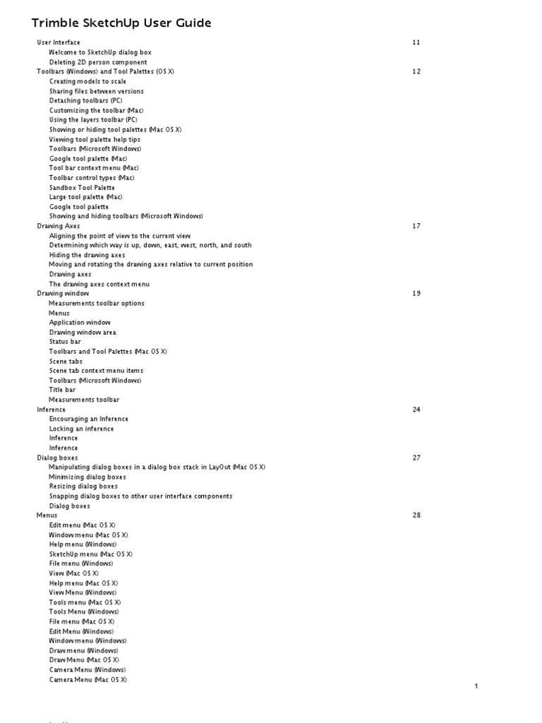 User Guide for the SketchUp User Interface: An Overview of Tools, Menus ...