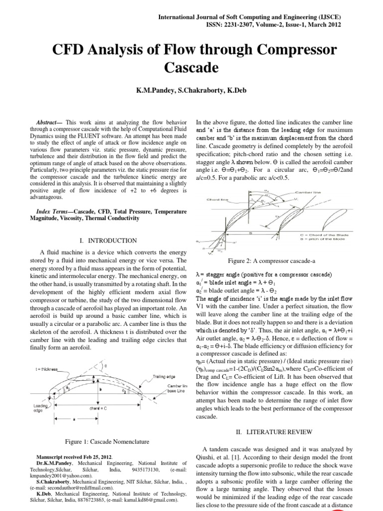 CFD Analysis of Flow Through Compressor Cascade | PDF | Turbulence ...