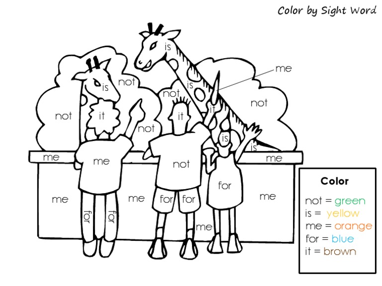 Color Sight Words Activity | PDF | Wellness