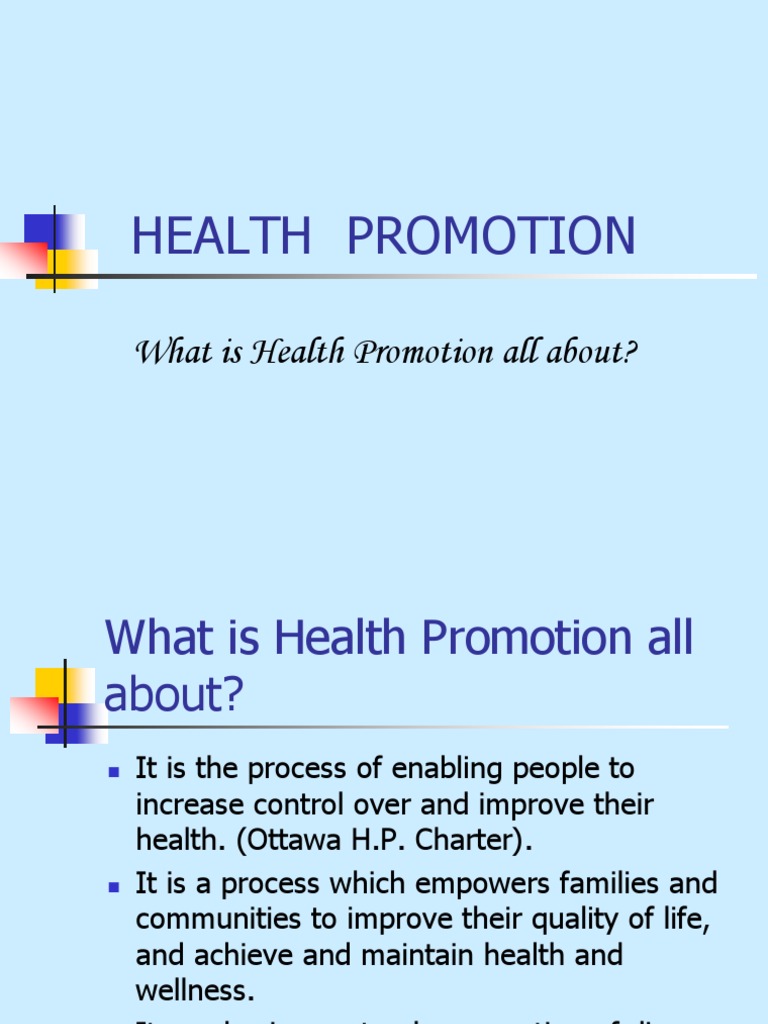 Understanding Health Promotion Principles | PDF | Health Promotion ...