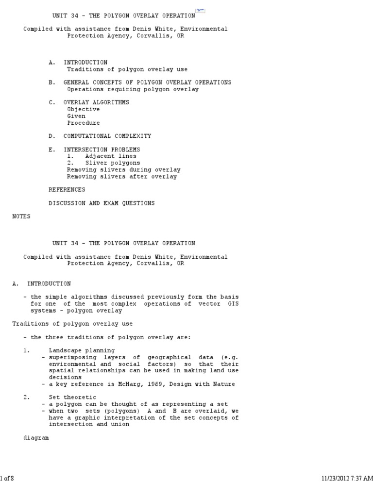 The Polygon Overlay Operation | PDF | Geographic Information System ...