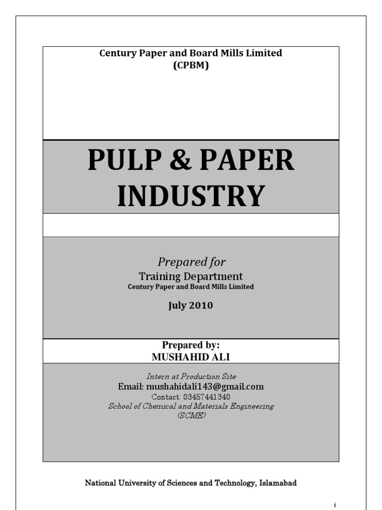Pulp and Paper Industry | PDF | Pulp (Paper) | Paper