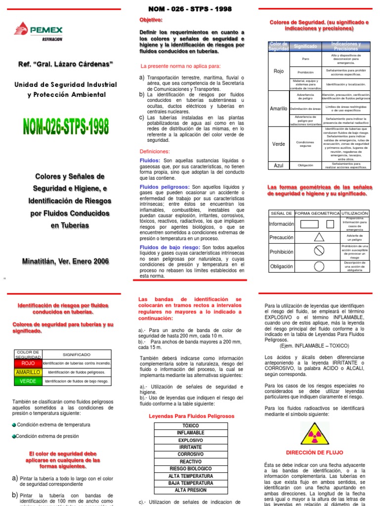 Triptico de NoM 026 | Color | Fluido