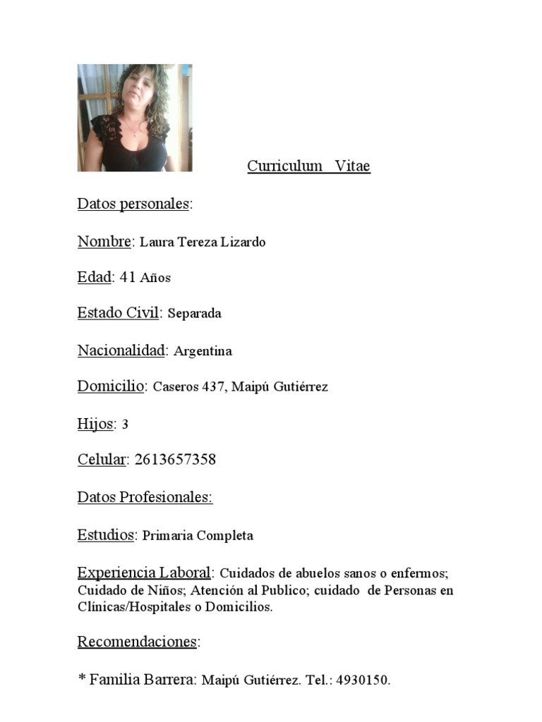 Curriculum Vitae de Laura Tereza Lizardo | PDF