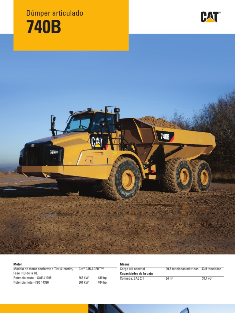 740B Dumper Cat | PDF | Transmisión (Mecánica) | Motor diesel
