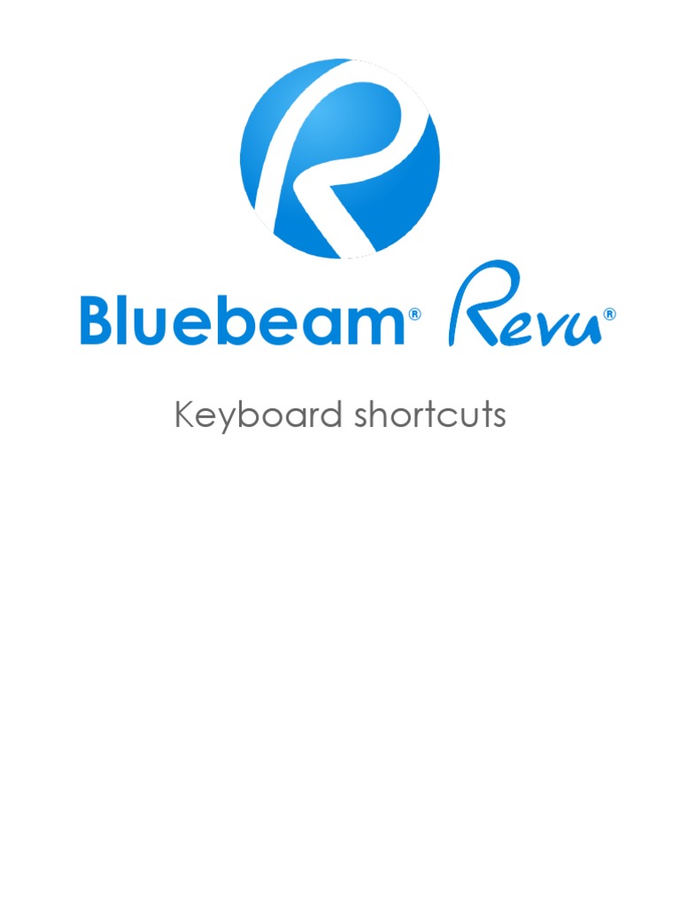 Bluebeam Keyboard Shortcuts | PDF | Computer Keyboard | System Software