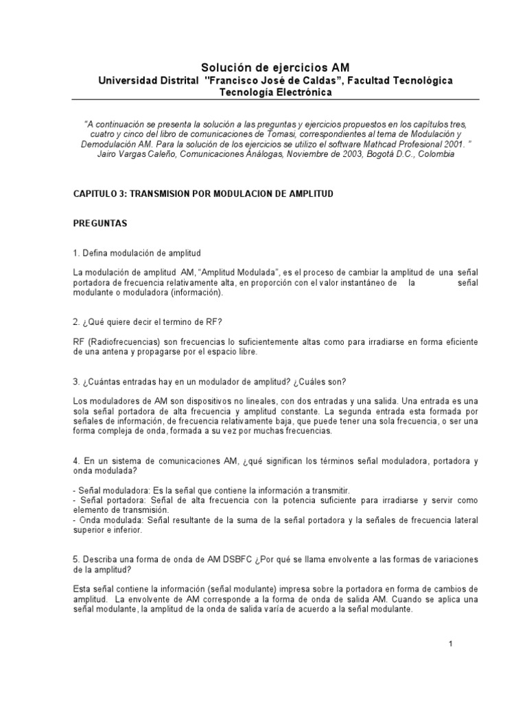 Solucionario de Tomasi PDF | PDF