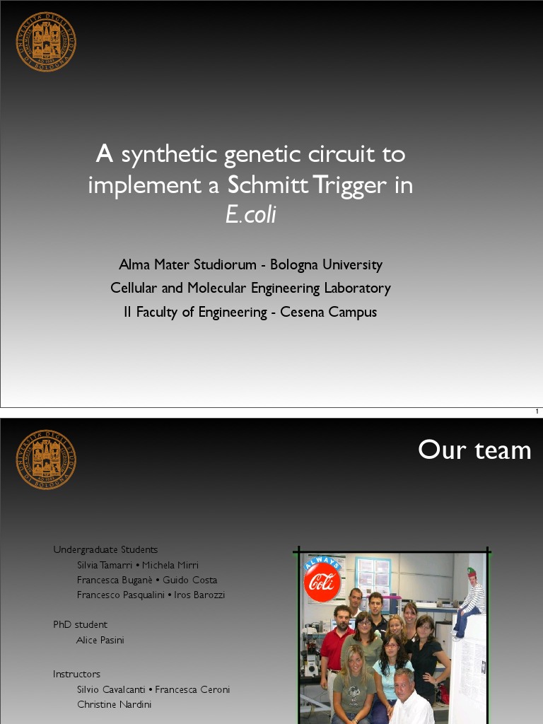 A Synthetic Genetic Circuit To Implement A Schmitt Trigger | PDF | Gene ...