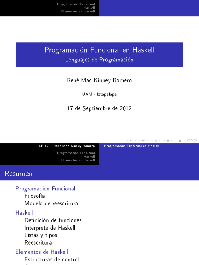 3 - Programacion Funcional Con Haskell | PDF | Programacion Funcional | Paradigmas de programación