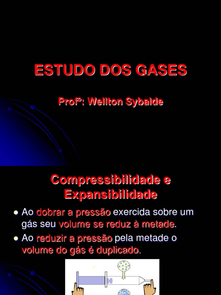 Estudo Dos Gases Power Point | PDF | Gases | Pressão