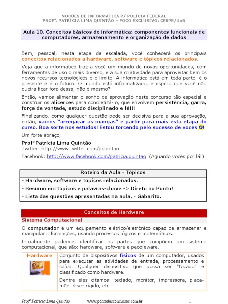 Conceitos Basicos de Informatica | PDF | Memória de acesso aleatório ...