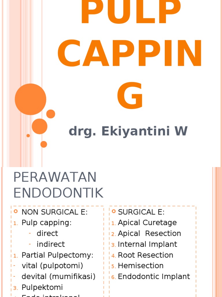 08 Pulp Capping Baru | PDF | Kajian Bahasa Asing | Kesehatan Holistik