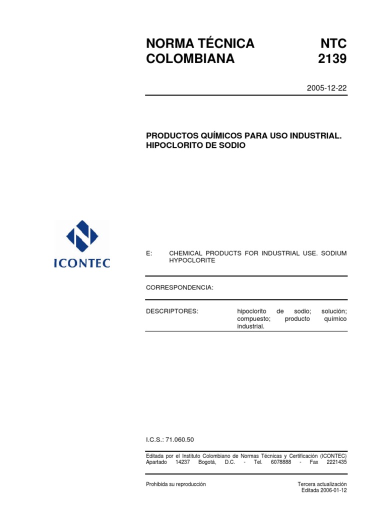 NTC2139 | PDF | Valoración | Química