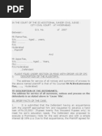 Format of A Plaint in A Civil Suit Drafting | PDF | Lawsuit | Cheque