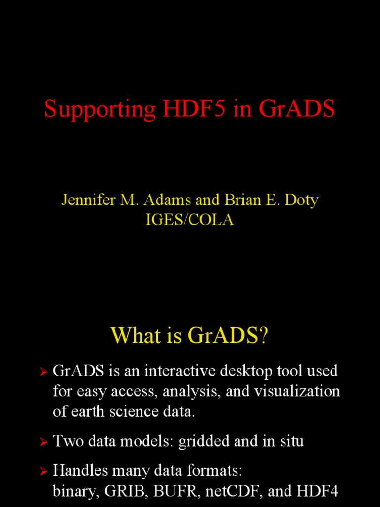 Grads and Hdf5 | PDF | Data Management | Software