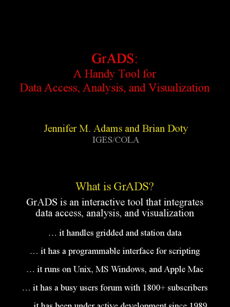 Ensemble Handling in GrADS | PDF | Server (Computing) | Metadata